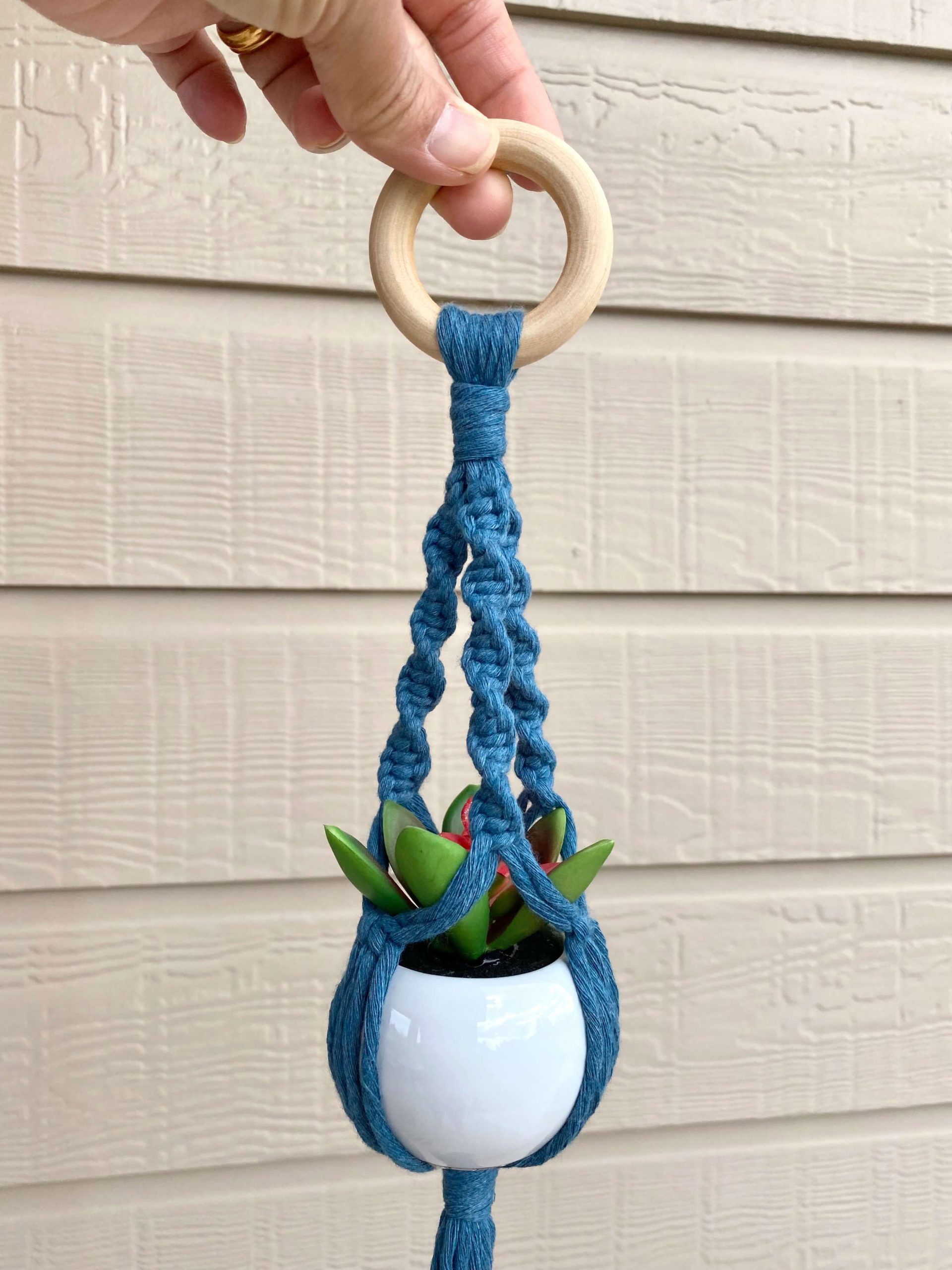 Diy Macrame Mini Plant Hanger Love To Stay Home